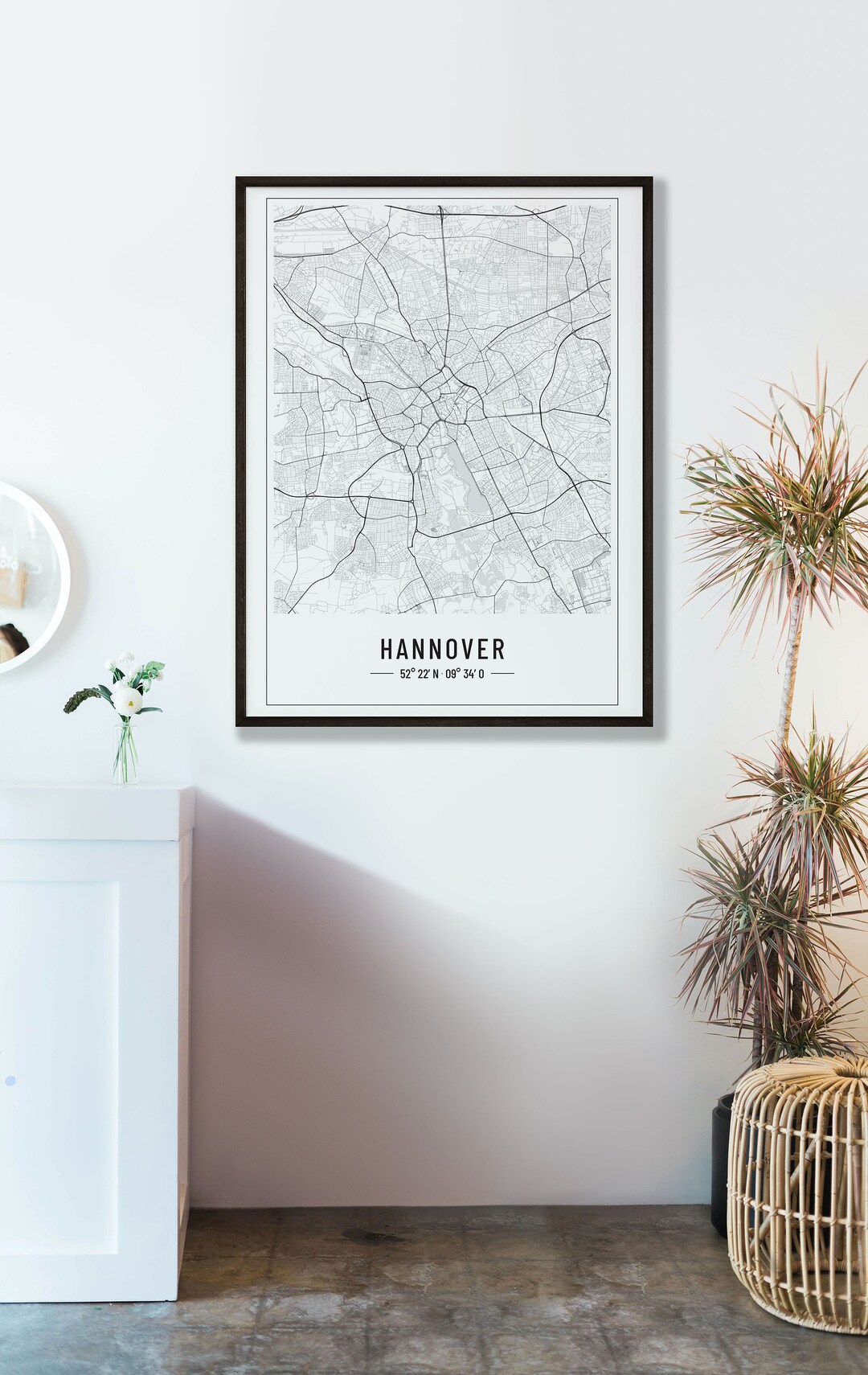 Hannover Stadtplan Poster personalisierbar . Poster Hannover . Geschenk ...
