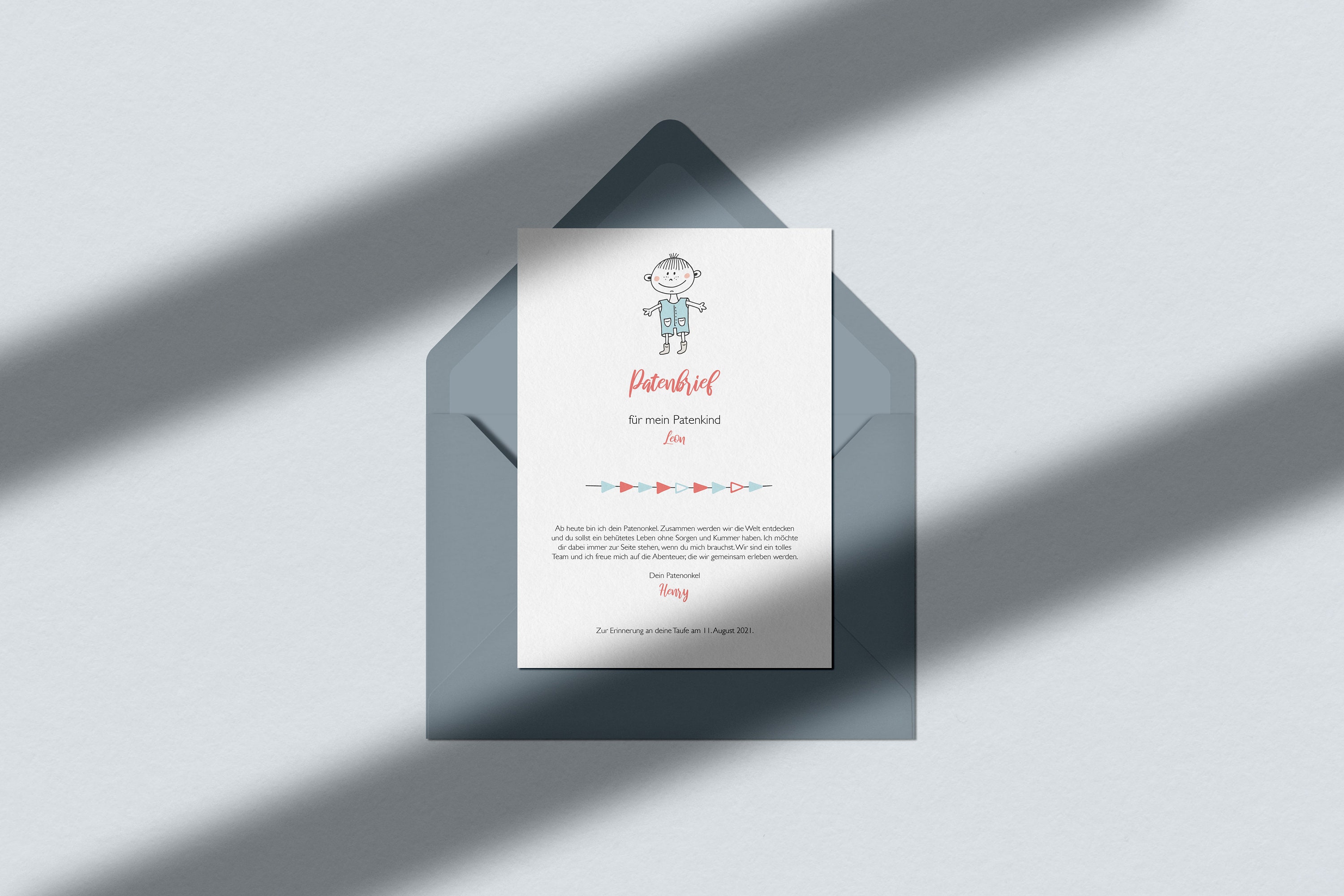 Godparent Letter for Boys . Personalized Godparent Letter . Baptism ...
