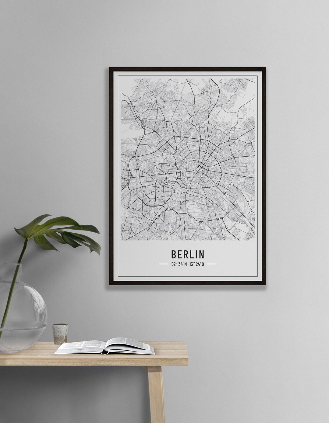 Personalized Berlin City Map Poster . Poster Berlin . Gift Berlin - Etsy