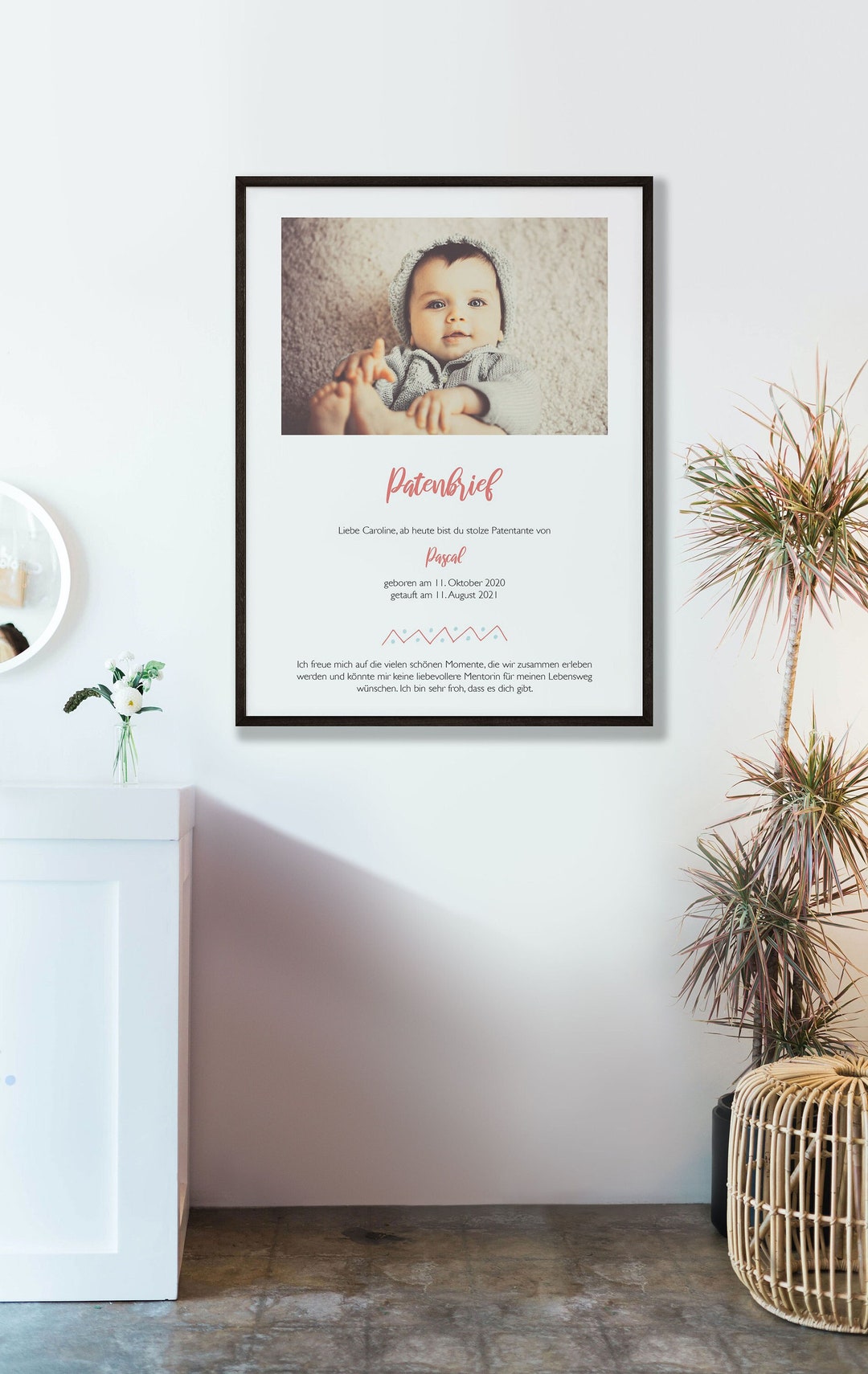 Godparent Letter With Photo of Godchild . Personalized Godparent Letter ...