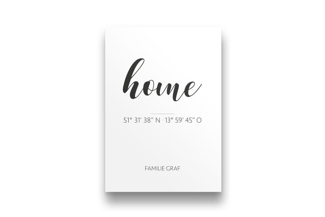Personalized Coordinates Poster. Coordinates Picture. Housewarming Gift ...