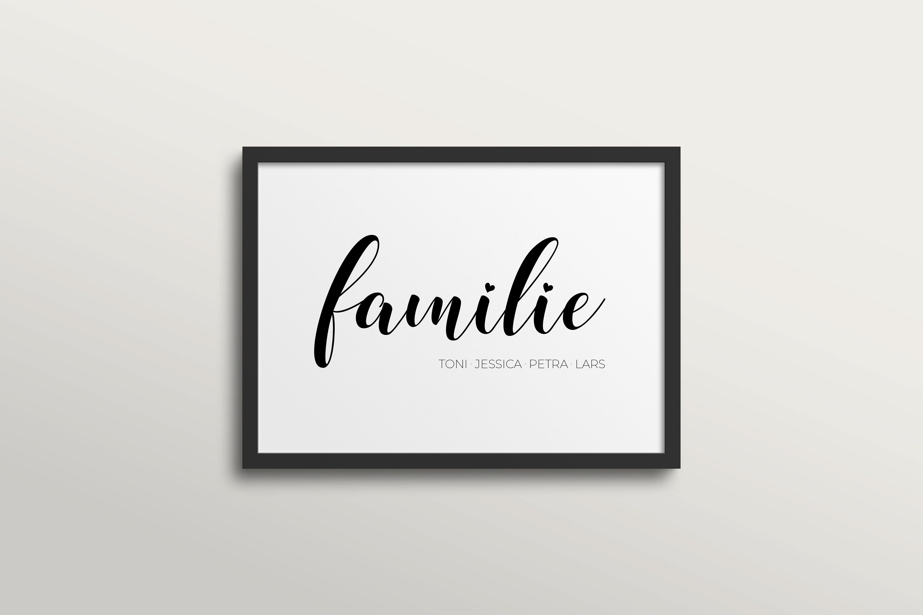 Personalisiertes Familienbild mit Namen - Etsy.de