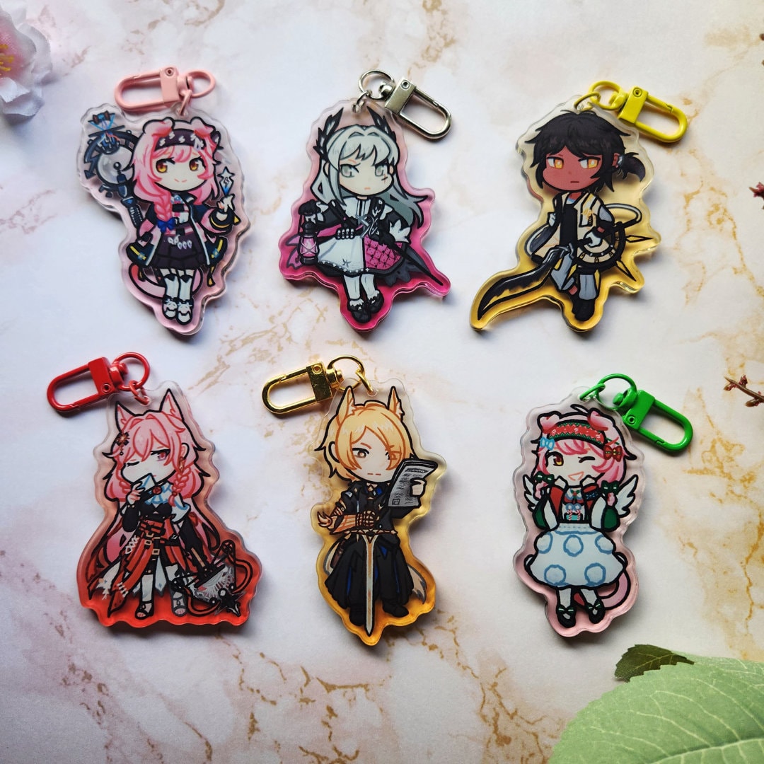 Arknights Acrylic Charms Keychains Goldenglow, Irene, Mlynar, Pozemka ...