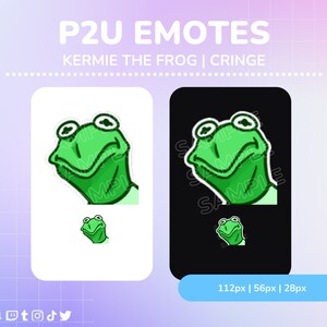 Kermit the Frog Meme Cringe Emote Twitch, Discord, Youtube - Etsy