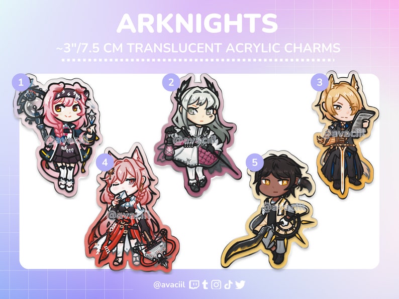 Arknights Acrylic Charms Keychains Goldenglow Irene - Etsy