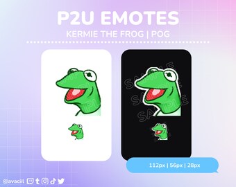 Kermit the Frog Meme Cringe Emote Twitch Discord Youtube - Etsy