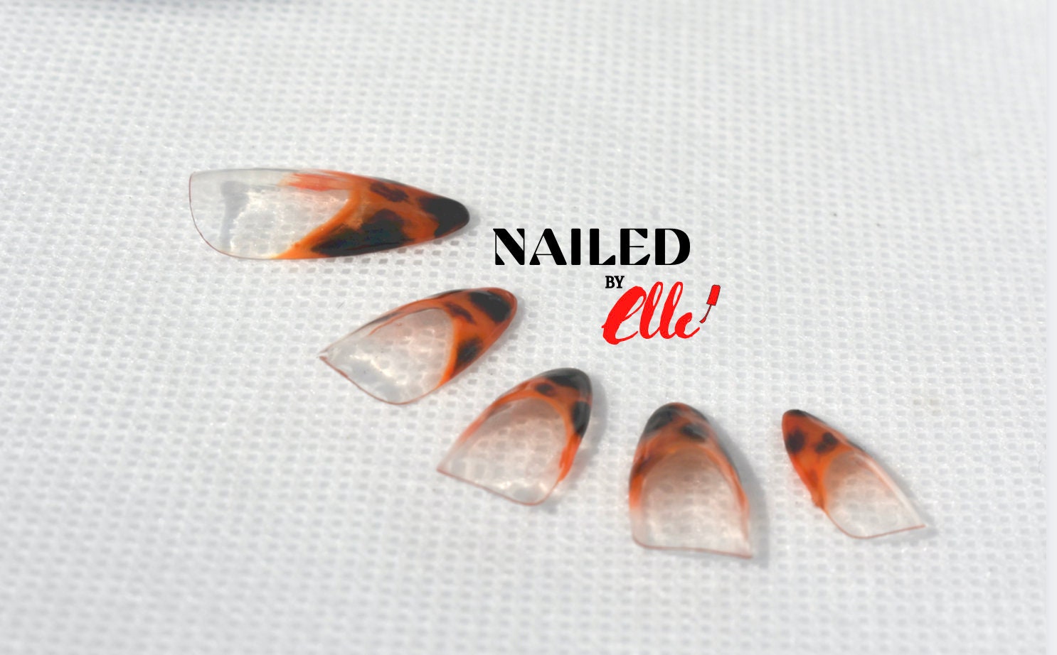 Tortoise Shell Nails French Tip Nails Press on Nails | Etsy