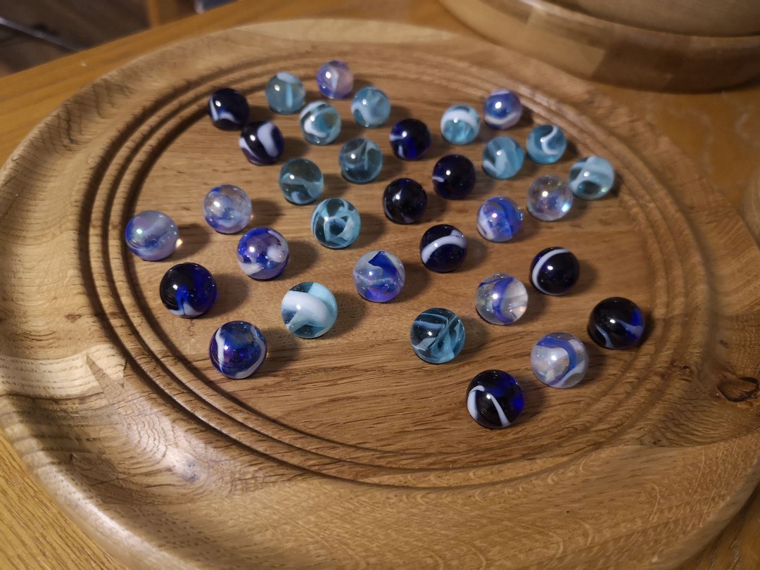 Hand Turned Reclaimed Oak Solitaire & Marbles no Oak Trees Cut Down to ...