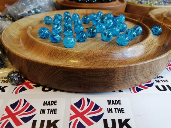 Hand Turned Reclaimed Oak Solitaire & Marbles no Oak Trees - Etsy