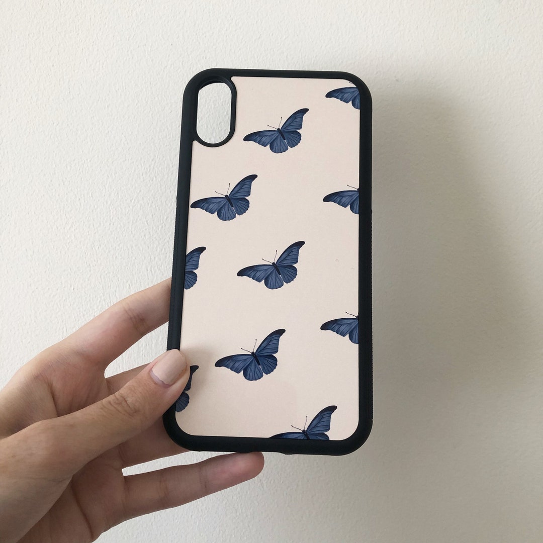 Blue Butterfly Phone Case available in iPhone and Android - Etsy UK