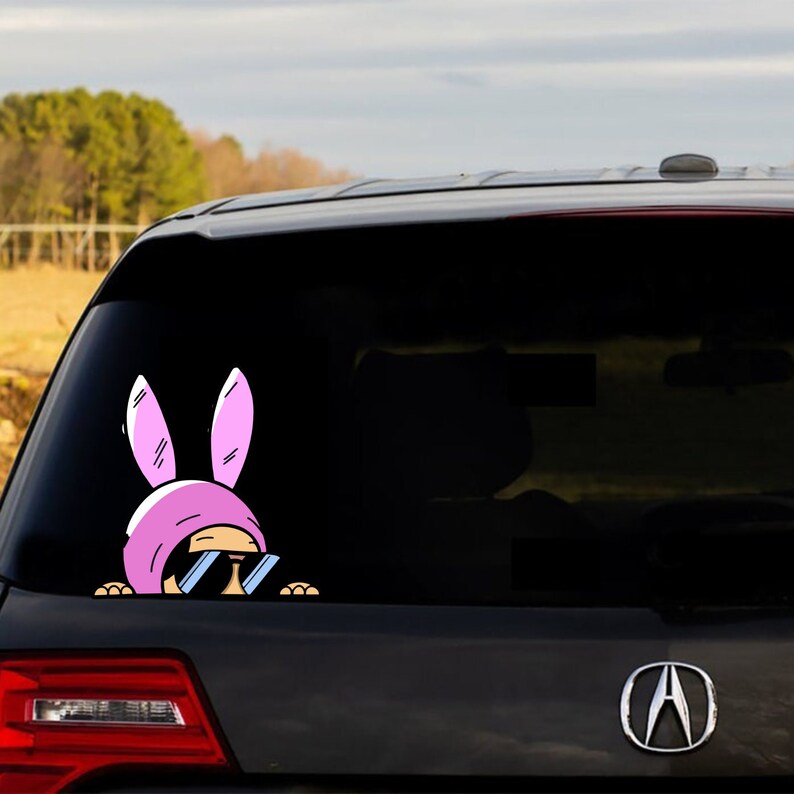 Louise Belcher Funny Peeking Car Sticker Decal Stocking - Etsy