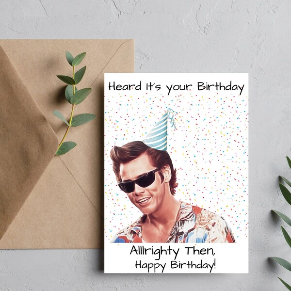 Jim Carrey Birthday Card - Etsy