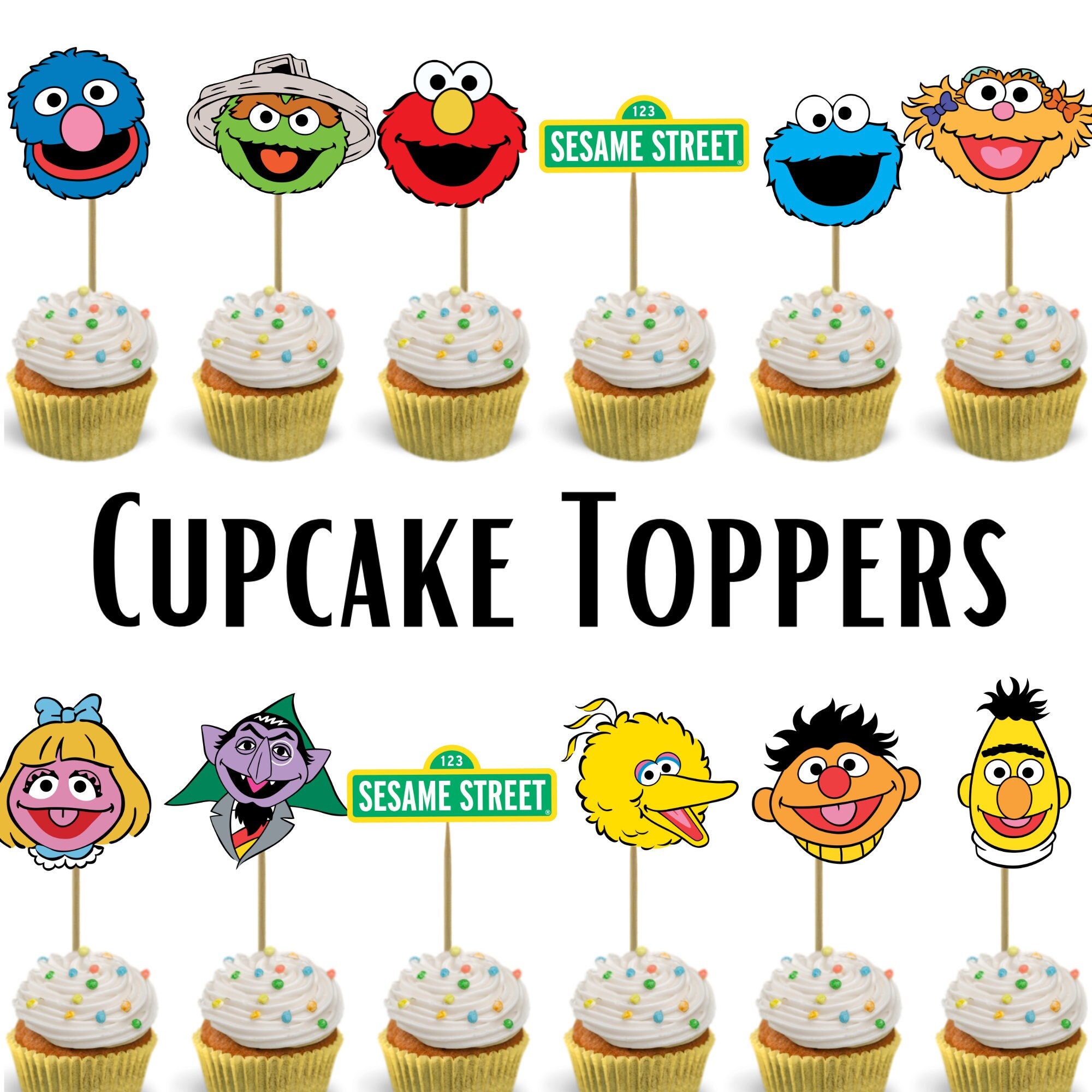 Sesame Street Cupcake Toppers Party City at Heather Colter blog