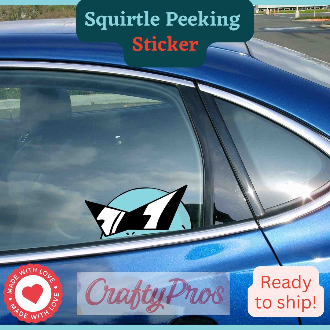 Squirtle Peeking Peek Peekaboo Peekers Bumper Window Vinyl Decal Anime ...