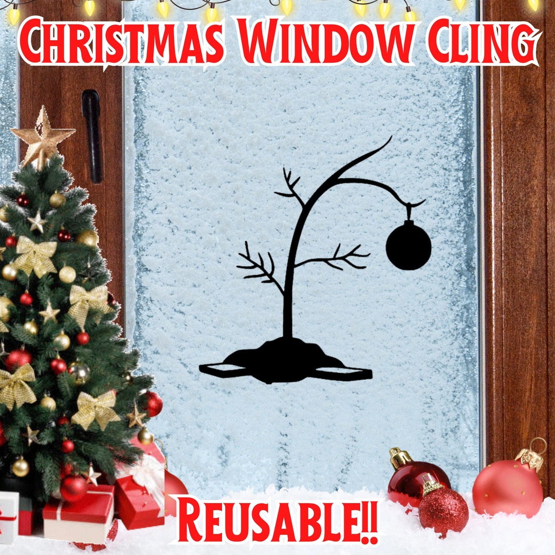 Reusable Charlie Christmas Tree Window Cling Christmas Static Window ...