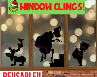 Grinch Window Silhouette - Etsy