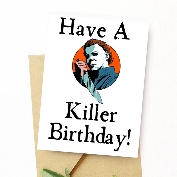 Horror Birthday Card Michael Myers - Etsy