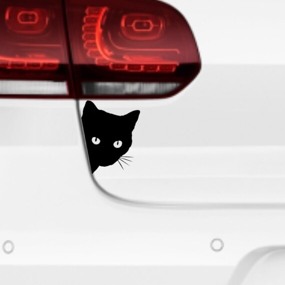 Peeking Cat Vinyl Decal Bumper Sticker Car Decal Window | Etsy