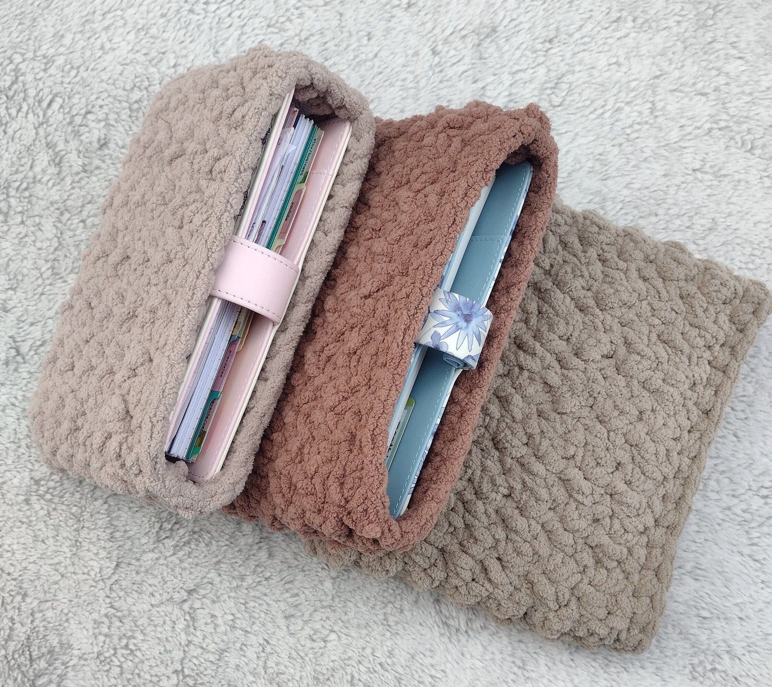 Planner Pouch Chunky Crochet Planner Accessory Ring Planner - Etsy