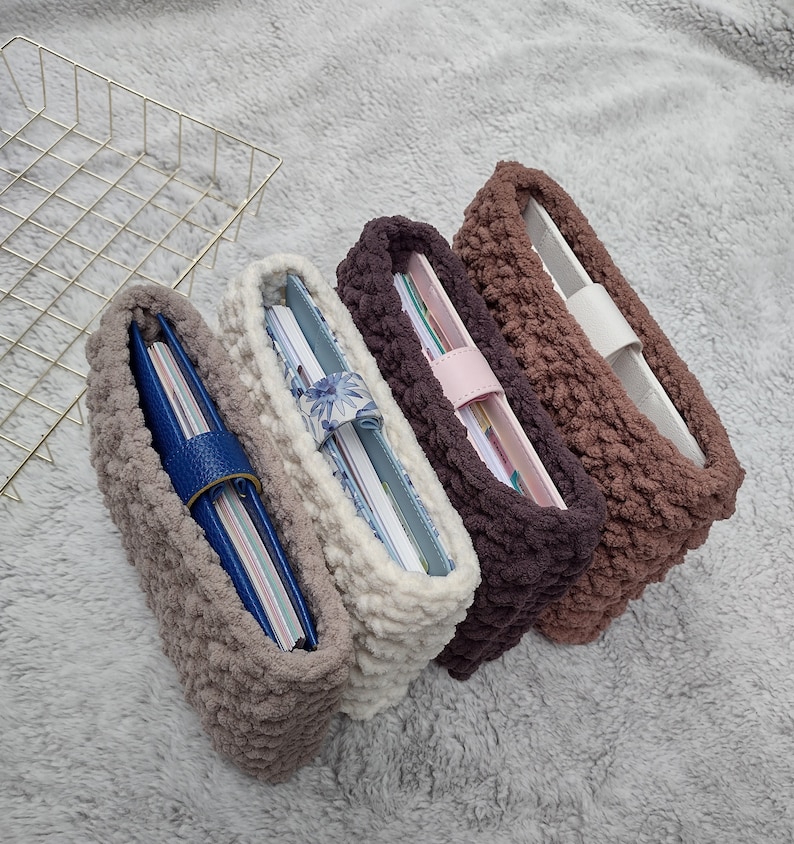 Planner Pouch Chunky Crochet Planner Accessory Ring Planner - Etsy