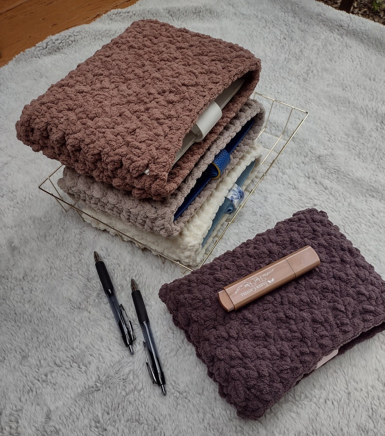 Planner Pouch Chunky Crochet Planner Accessory Ring Planner - Etsy