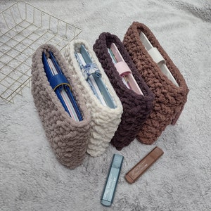 Planner Pouch Chunky Crochet Planner Accessory Ring Planner - Etsy