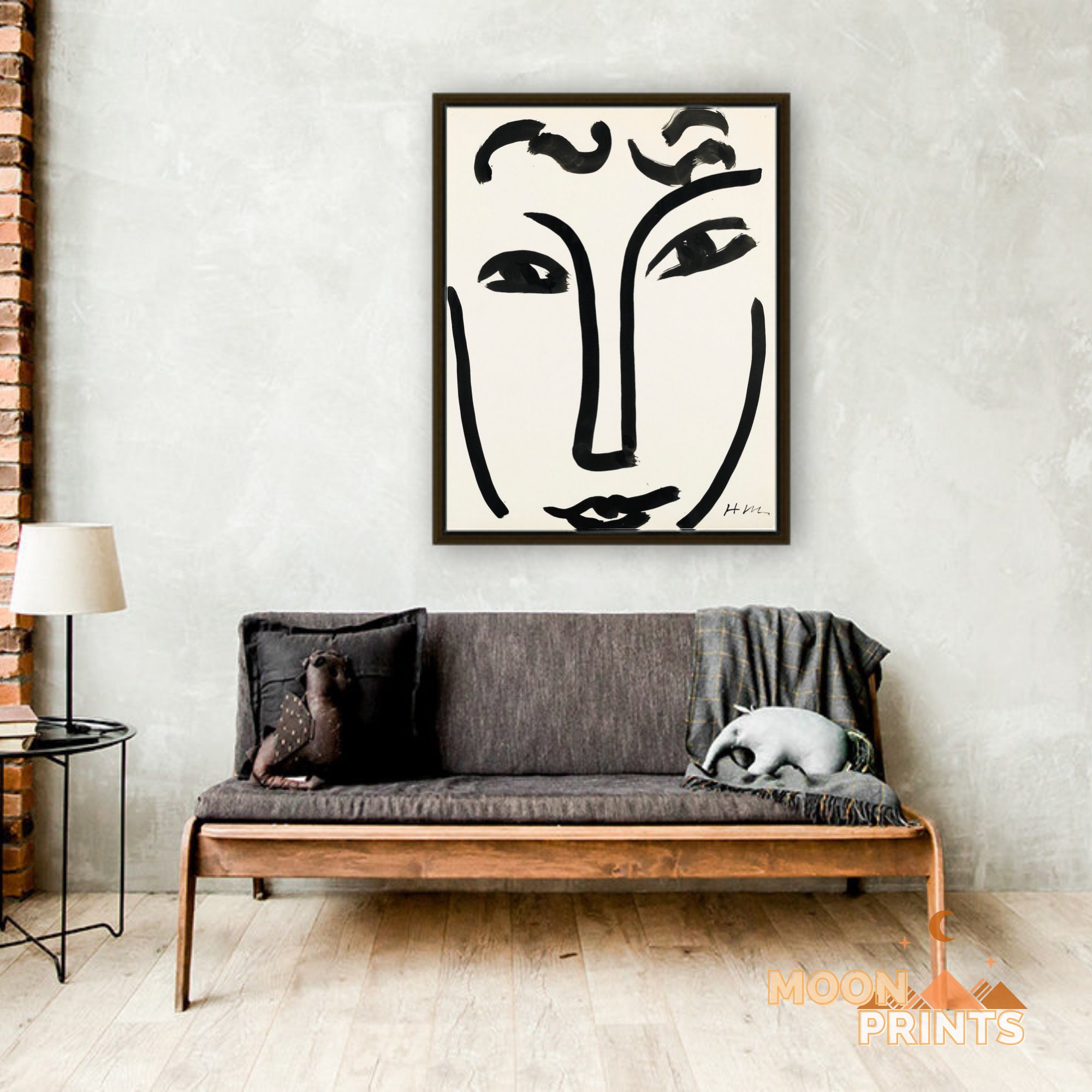 Matisse Face Drawing Digital Print 1960s Complete Your Wall Art With ...
