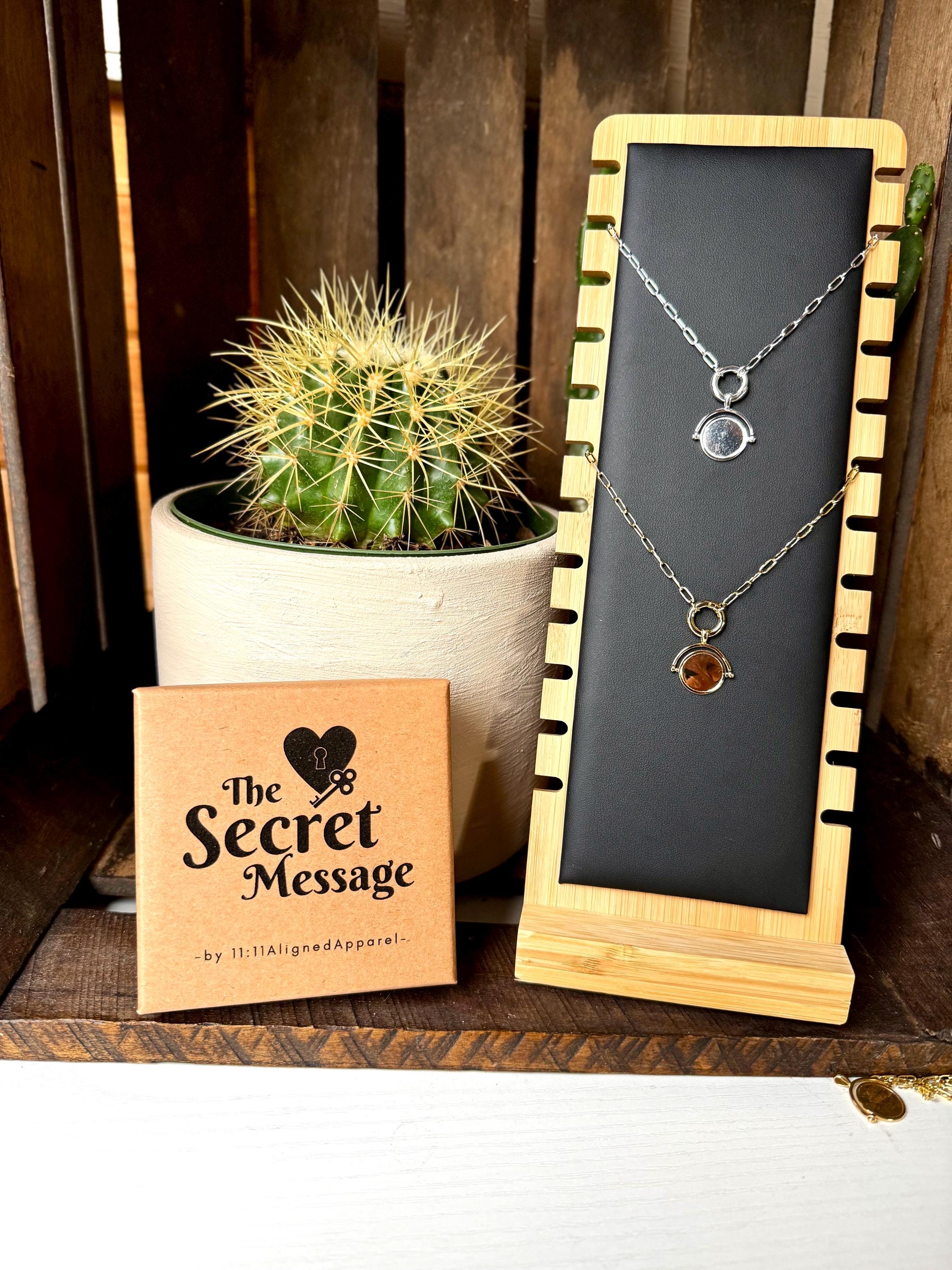 The Secret Message: Custom Spin to Reveal Necklace With Custom Message ...
