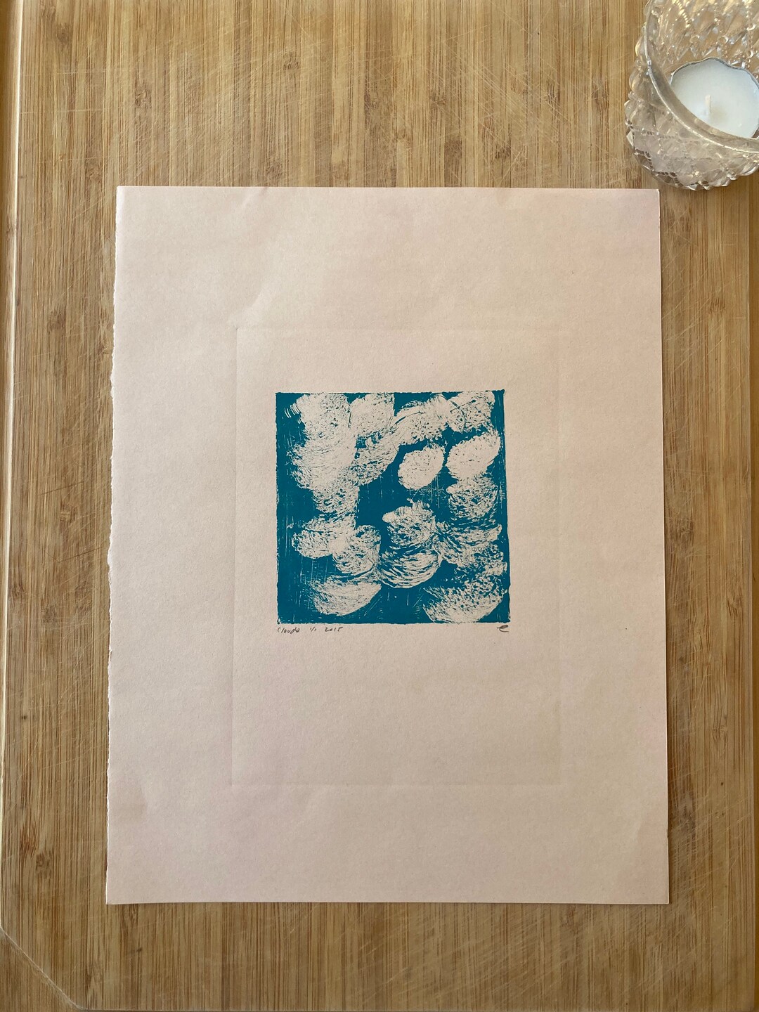 Monoprint With Mixed Etching Ink. clouds. - Etsy