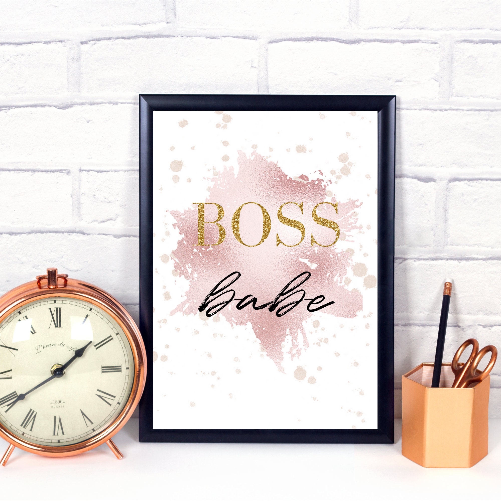 Boss Babe Printable Wall Art, Instant Download, Girl Boss Gift ...
