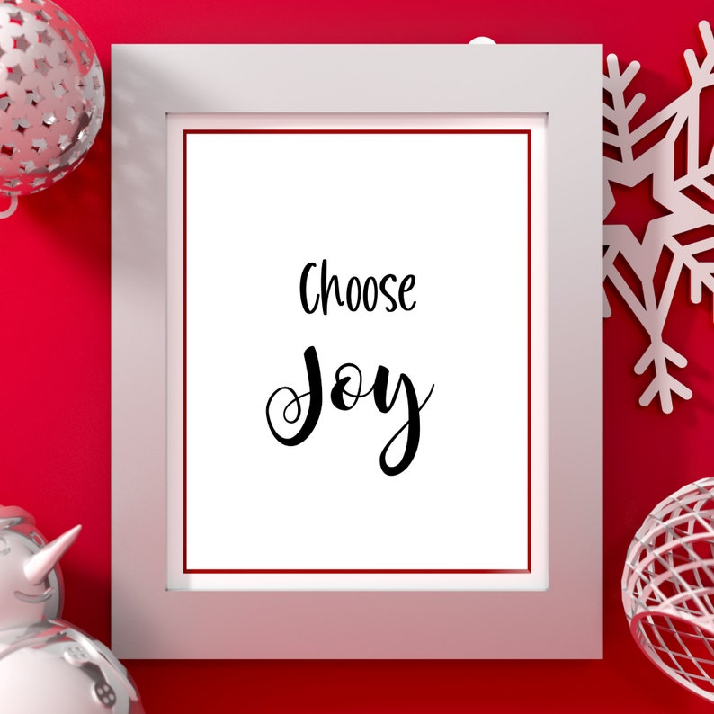Choose Joy Printable Wall Art Encouragement Quote Home - Etsy