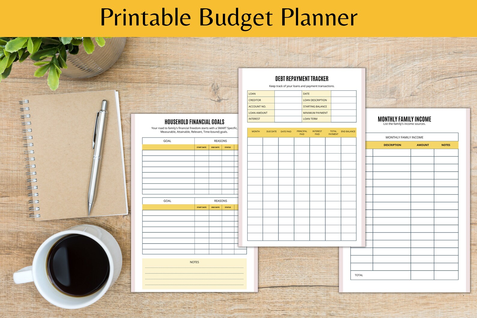 Printable Budget Planner Bundle Budget Planner Kit Weekly - Etsy