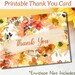 Printable Floral Thank You Card, Note Cards, Autumn Floral Card ...