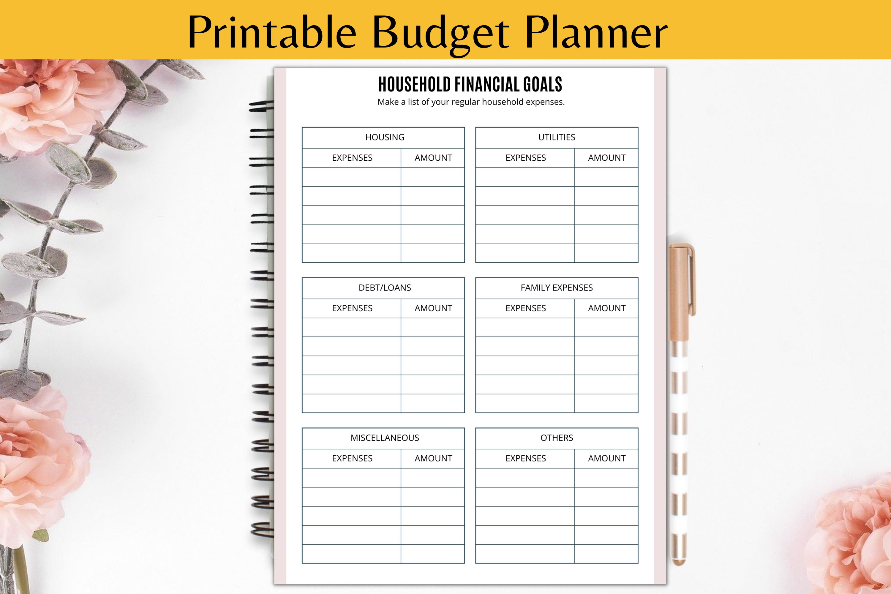 Printable Budget Planner Bundle, Budget Planner Kit, Weekly Budget ...