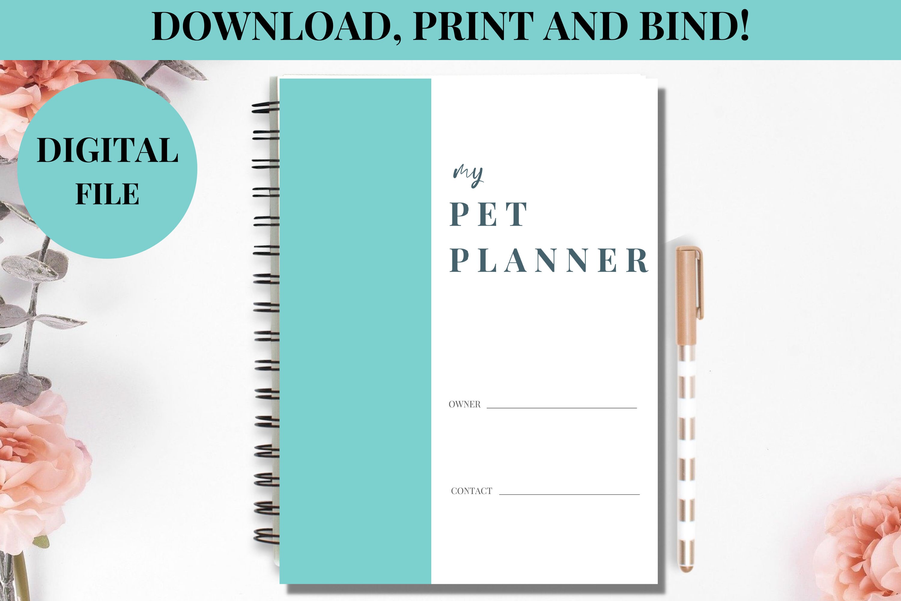 Printable Pet Planner Bundle Pet Care Sheets Pet Sitter - Etsy