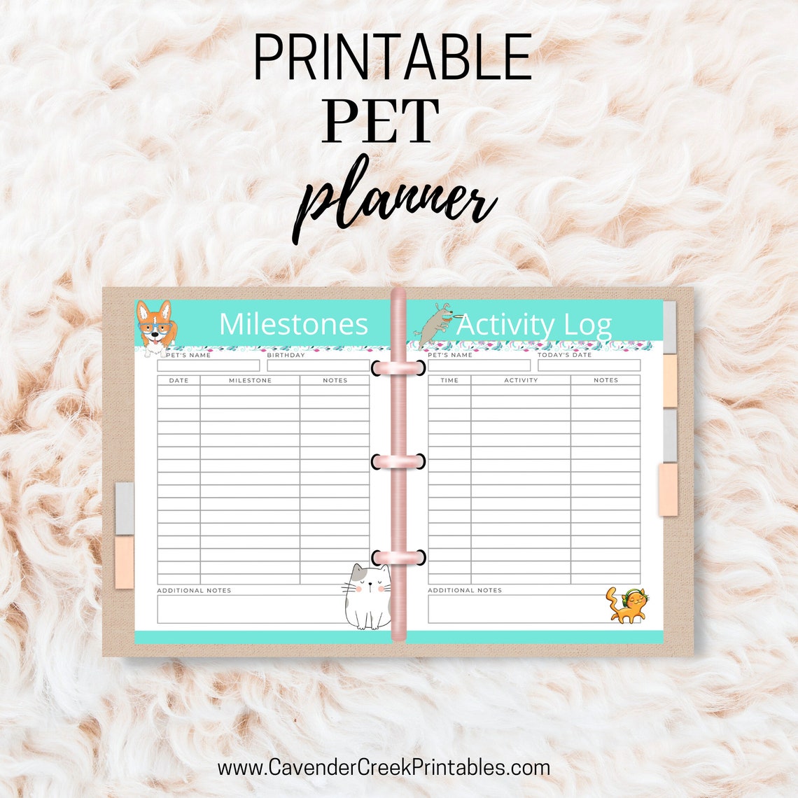 Printable Pet Planner Bundle, Pet Care Sheets, Pet Sitter Notes, New ...