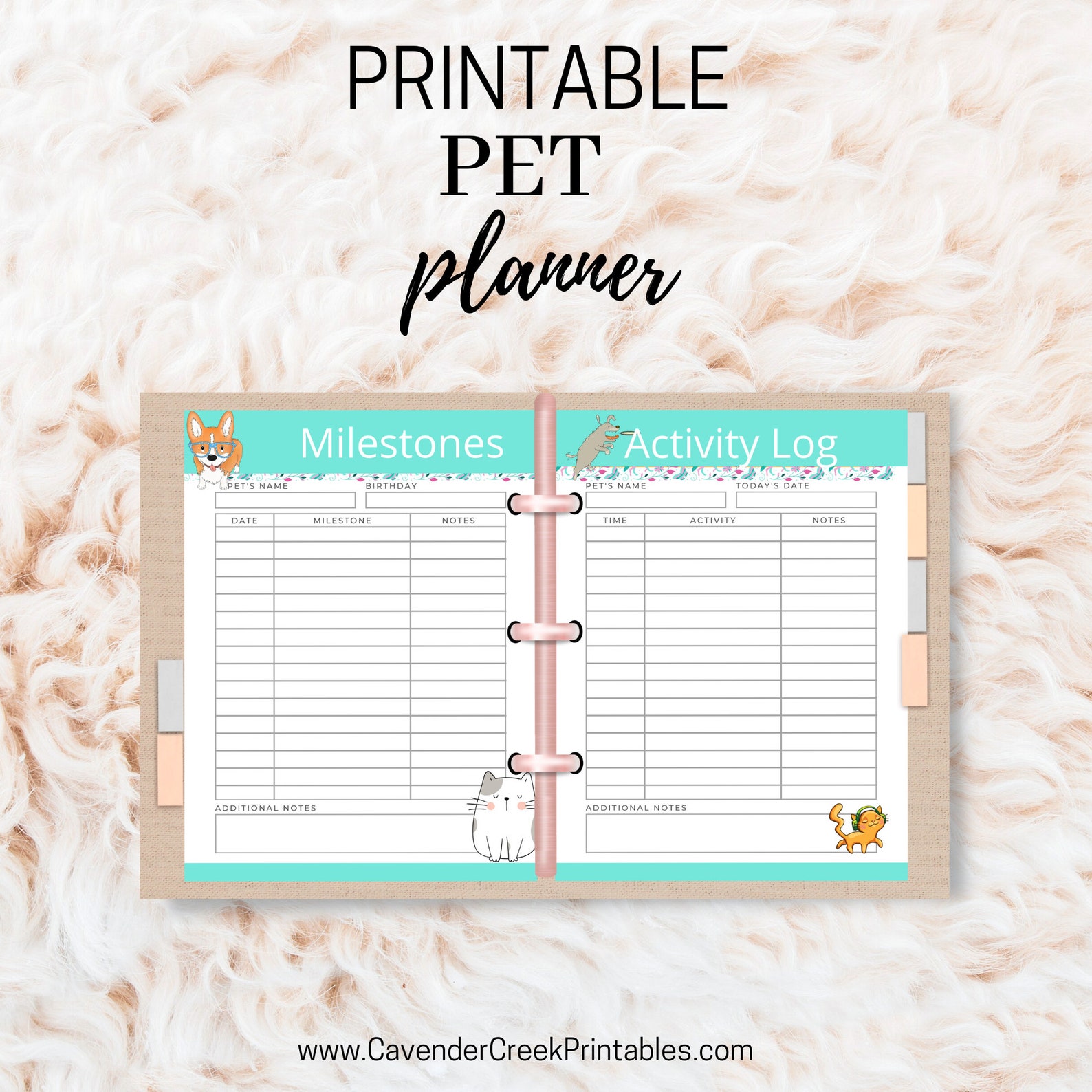 Printable Pet Planner Bundle, Pet Care Sheets, Pet Sitter Notes, New ...