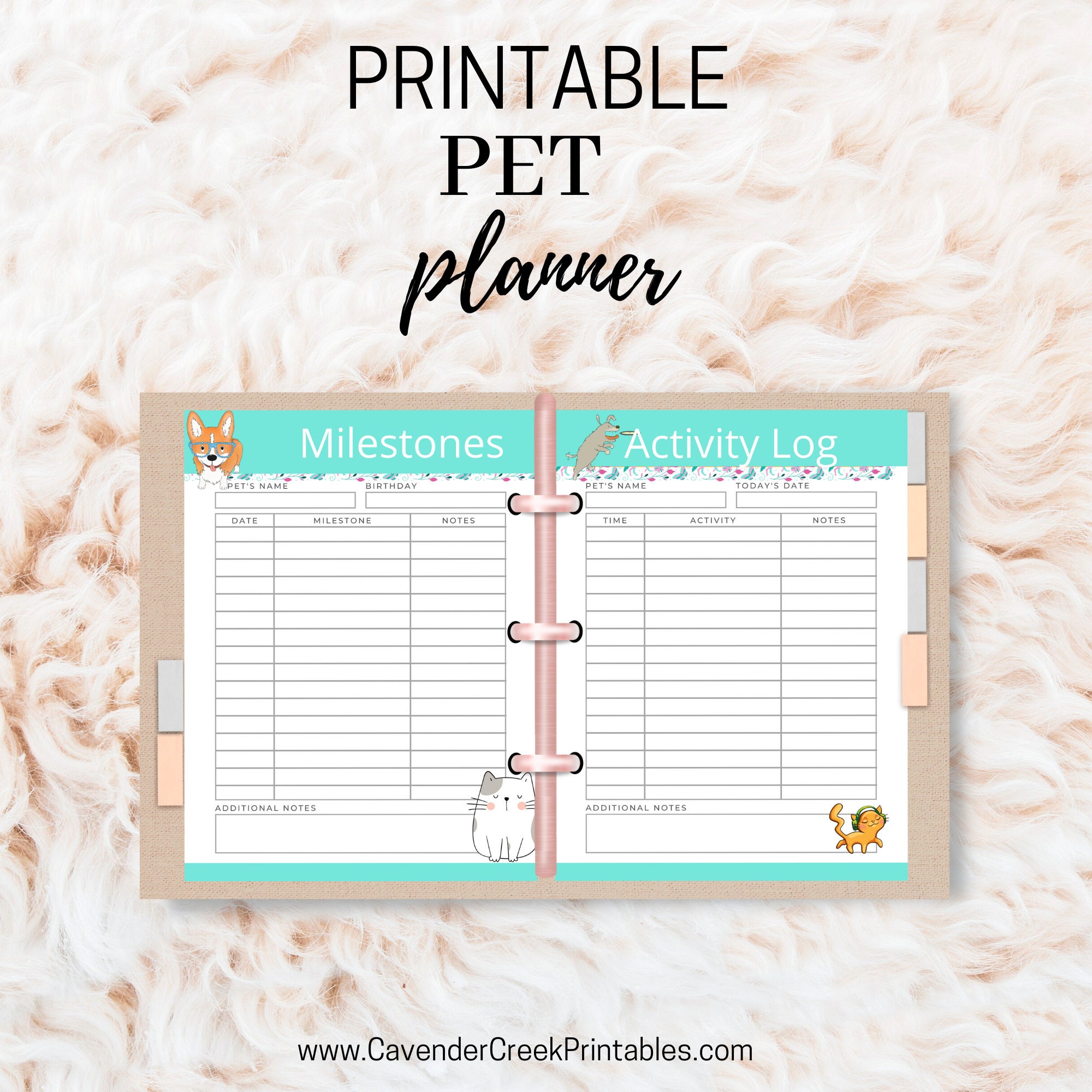 Printable Pet Planner Bundle, Pet Care Sheets, Pet Sitter Notes, New ...