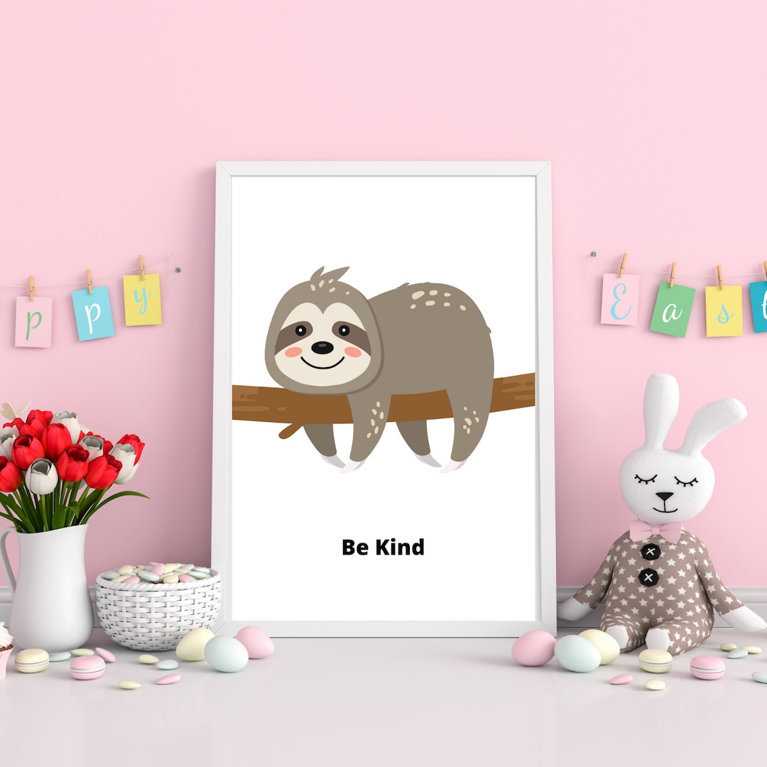 Be Kind Nursery Printable Wall Art, Playroom Decor, Inspirational ...