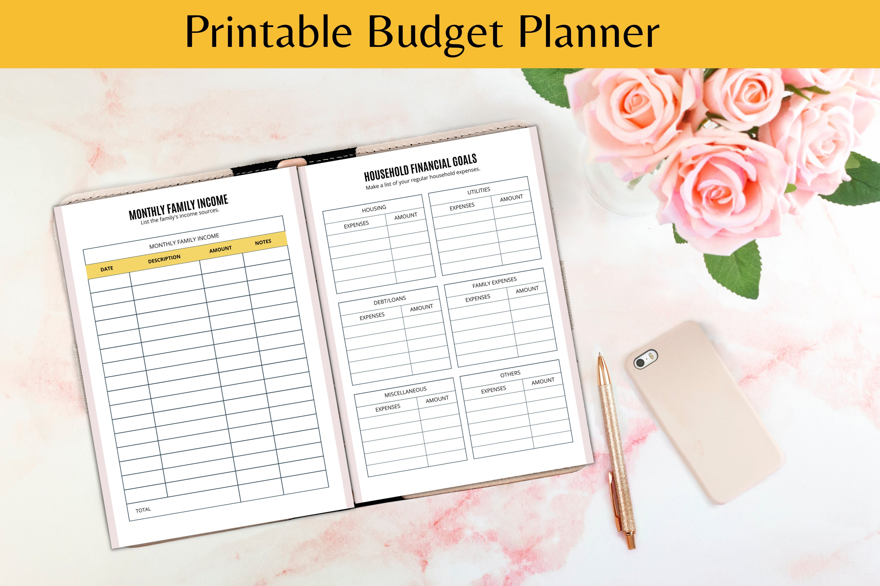 Printable Budget Planner Bundle, Budget Planner Kit, Weekly Budget ...
