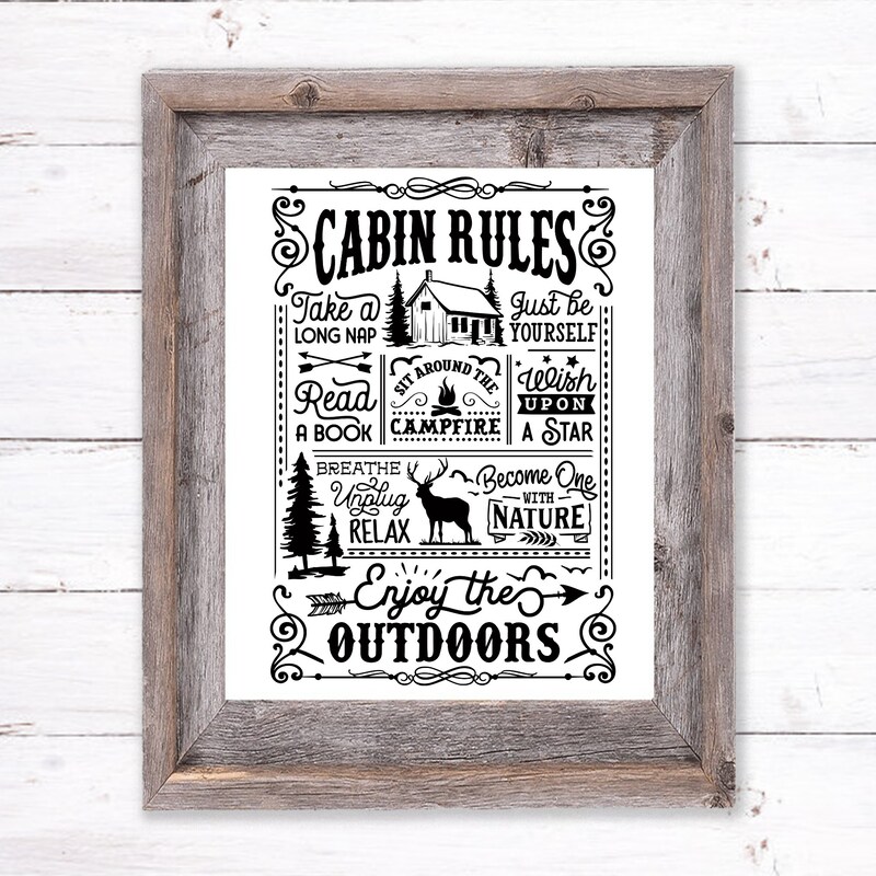 Cabin Rules - Etsy