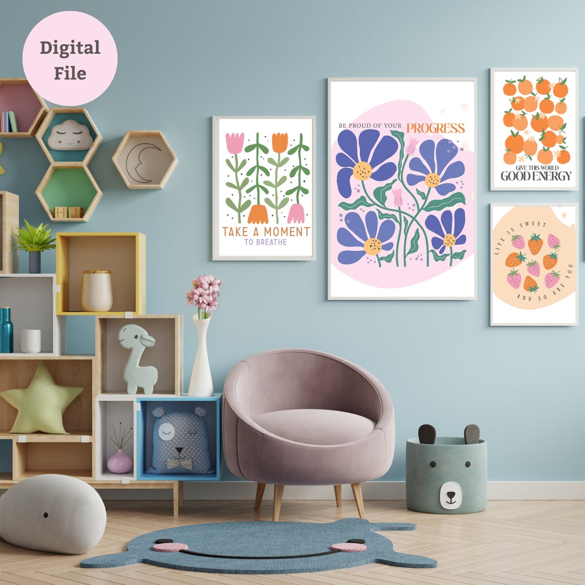 Printable Motivational Posters,set Printable Inspirational Art Digital ...