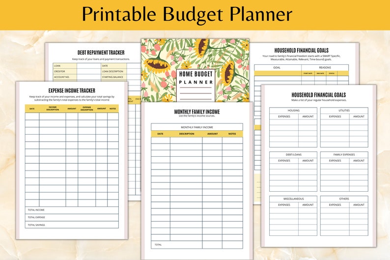 Printable Budget Planner Bundle Budget Planner Kit Weekly - Etsy