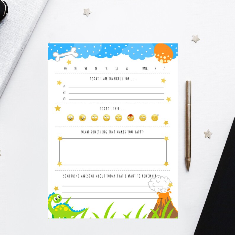 Kids Printable Daily Gratitude Journal Instant Download - Etsy