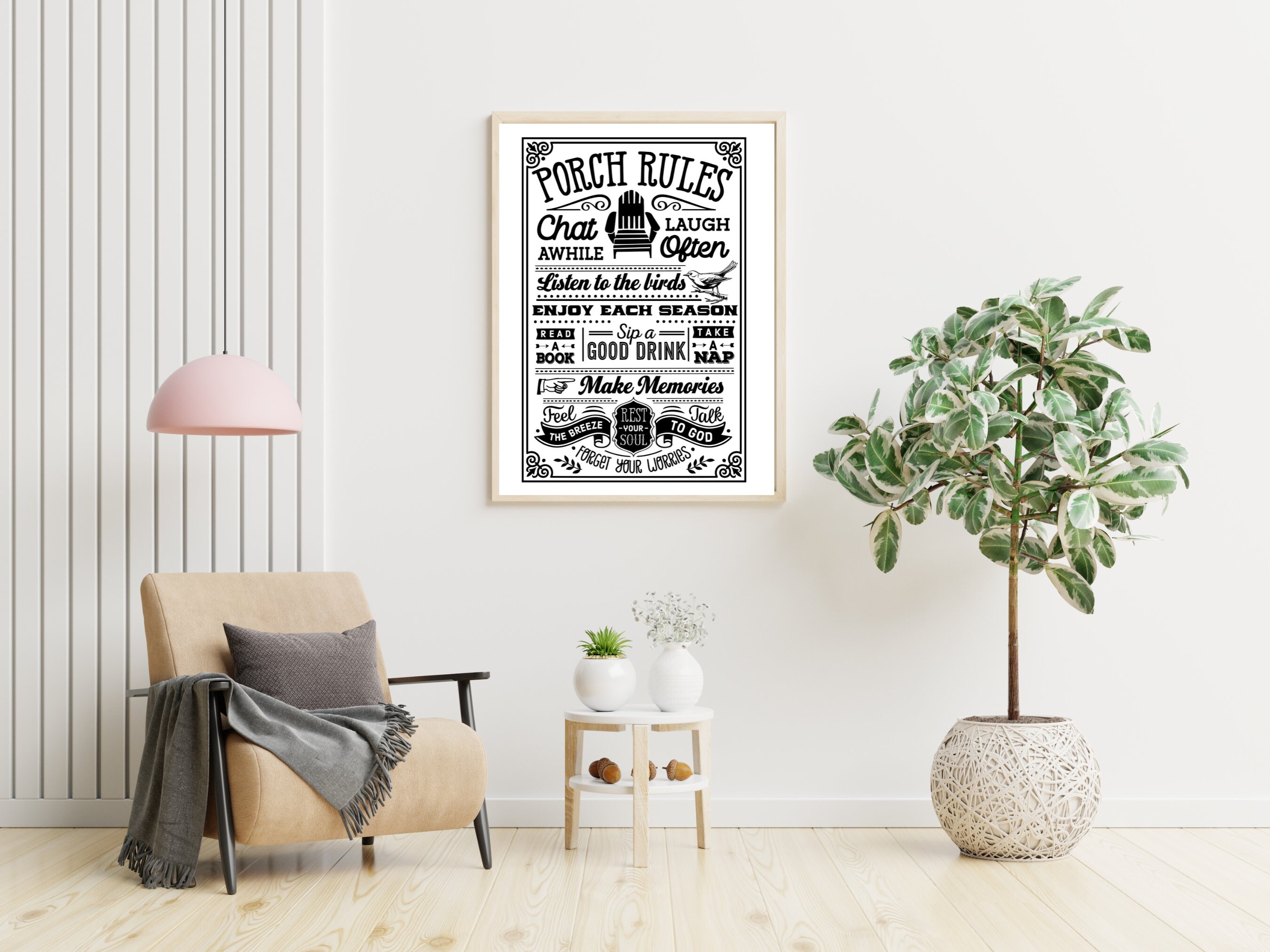 Porch Rules Printable Wall Art, Fun Porch Decor, Outdoor Life Rules ...