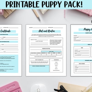 Printable Pet Planner Bundle, Pet Care Sheets, Pet Sitter Notes, New ...