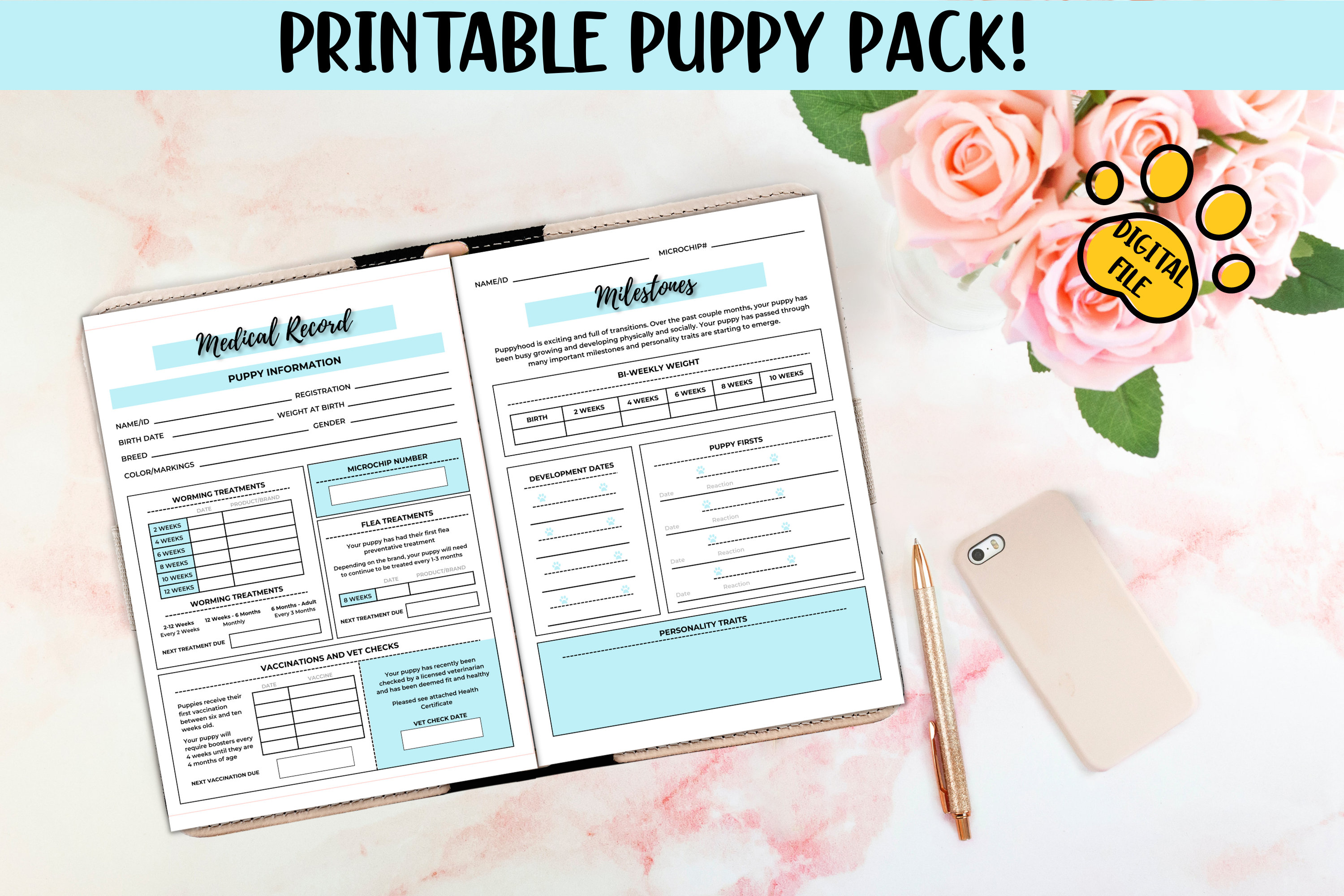 Printable Pet Planner Bundle, Pet Care Sheets, Pet Sitter Notes, New ...