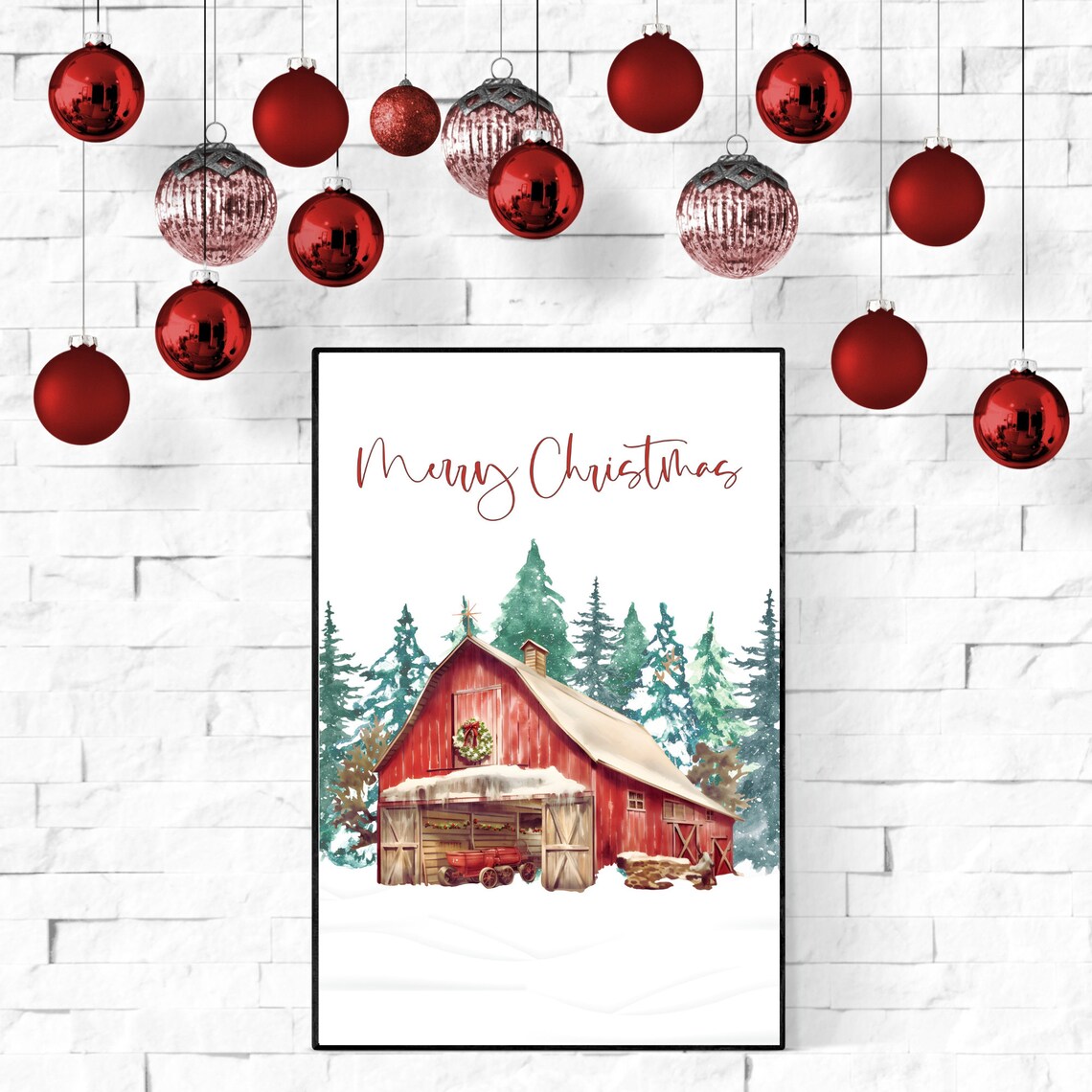 Printable Christmas Cards, Christmas Barns, Rustic Greeting Cards ...