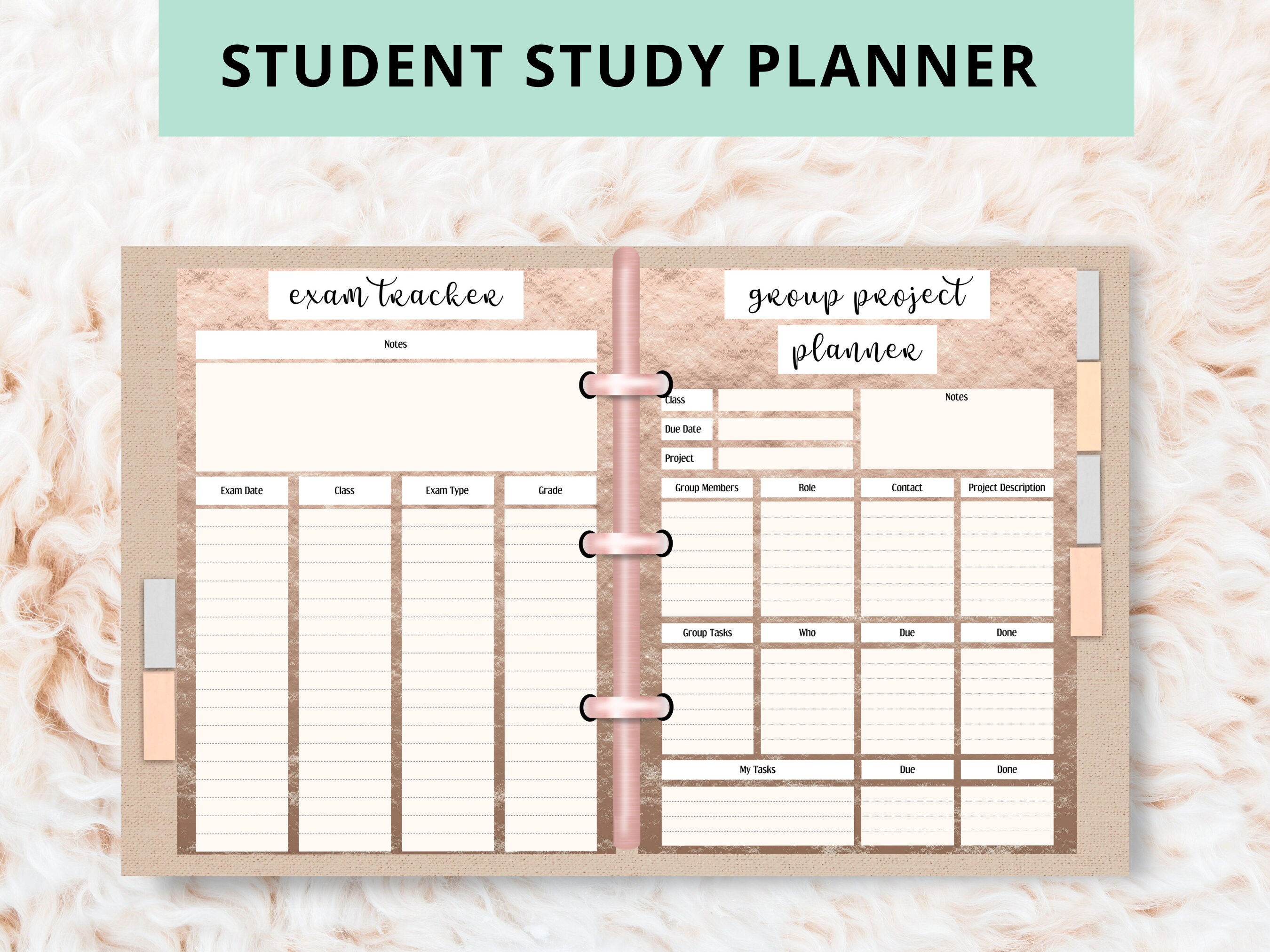 Student Printable Planner Bundle, Study Planner, Instant Download ...