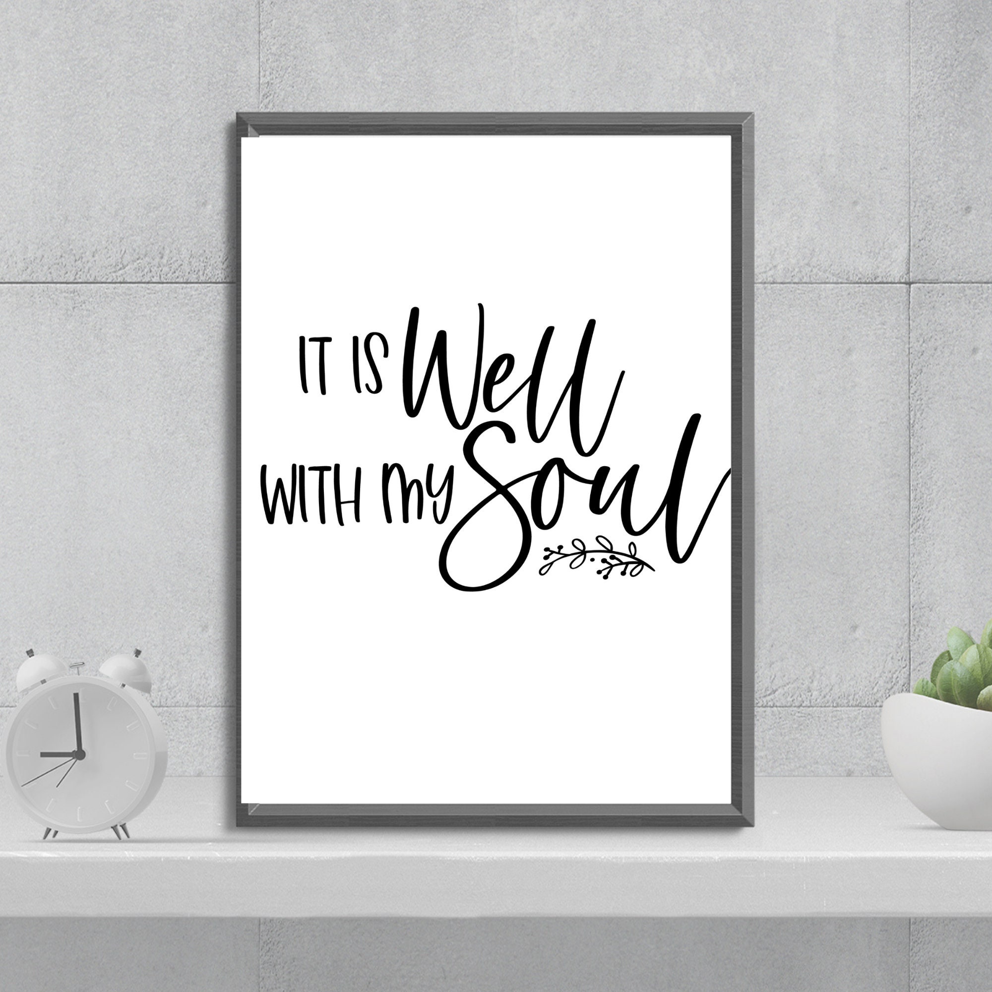 It is Well With My Soul Printable Wall Art Christian Wall - Etsy